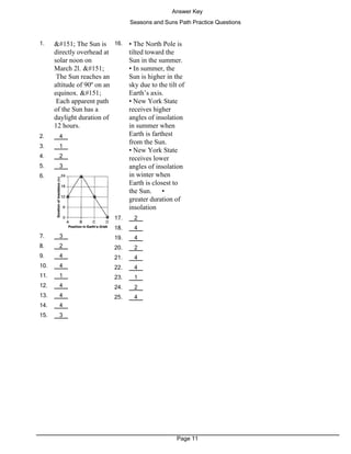 Seasons & sun's Path | PDF