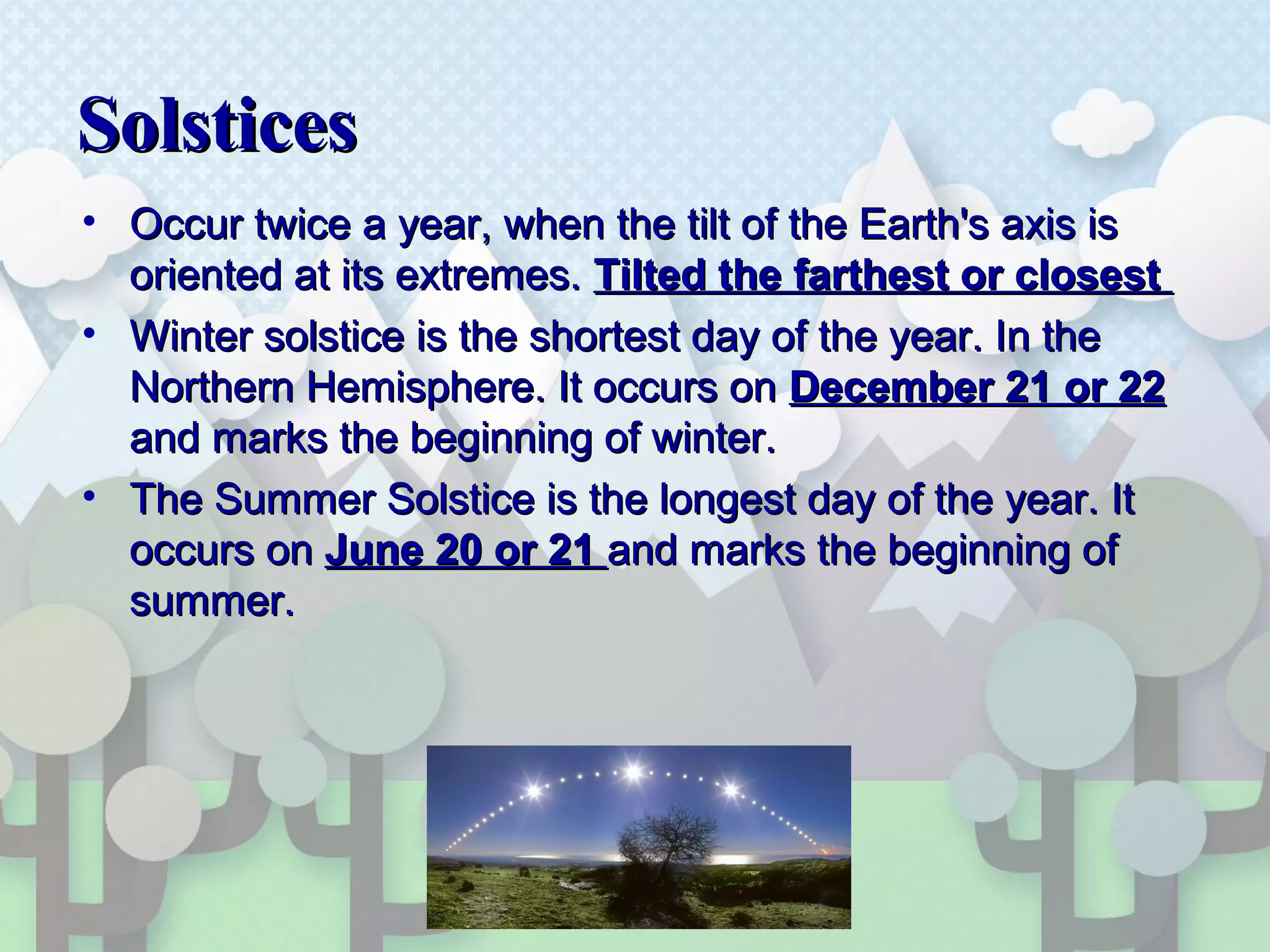 Seasons wd equinox & solstice | PPT