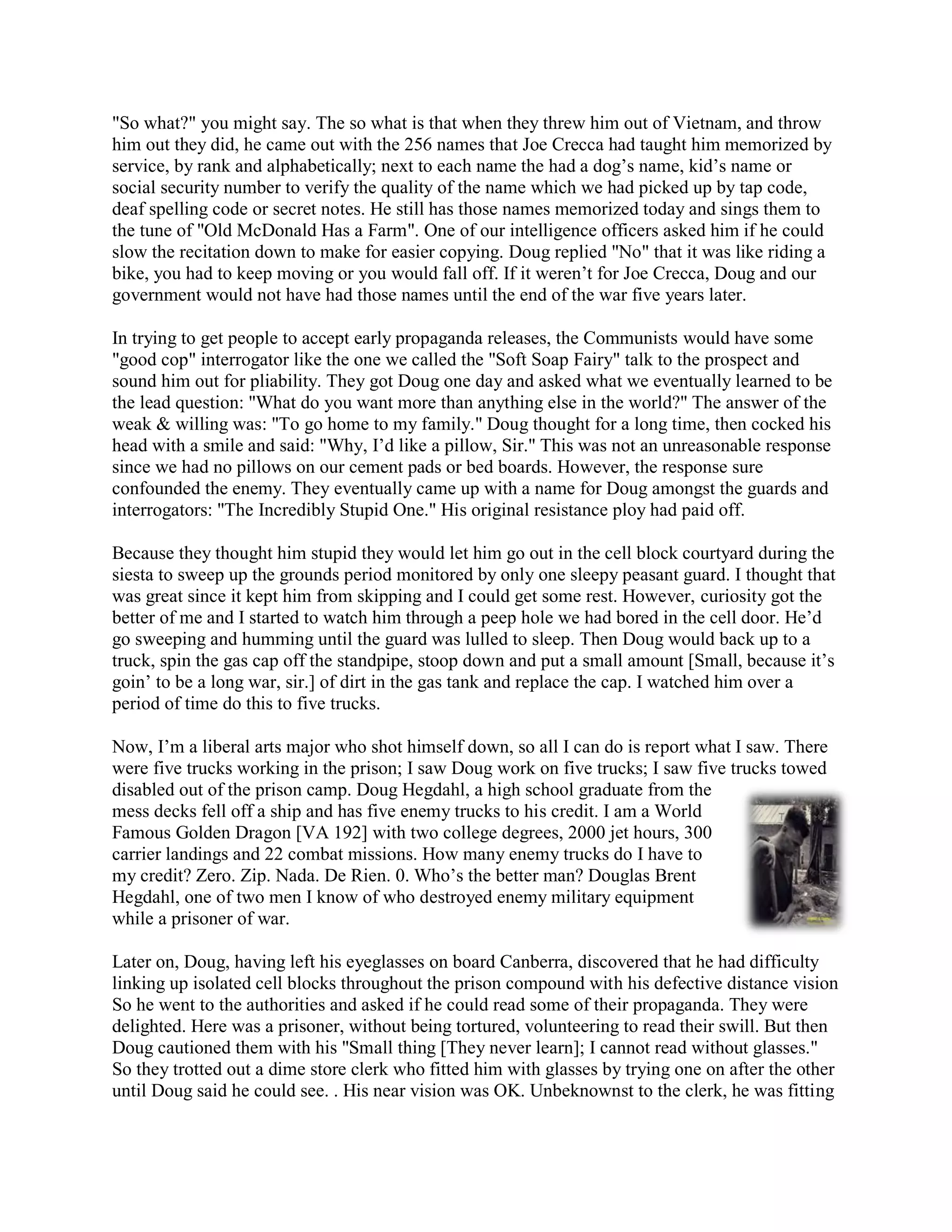 Sea Story (SN Doug Hegdahl) | PDF