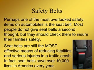 Seat Belt Safety Toolbox Talk, 60% OFF | www.pinnaxis.com