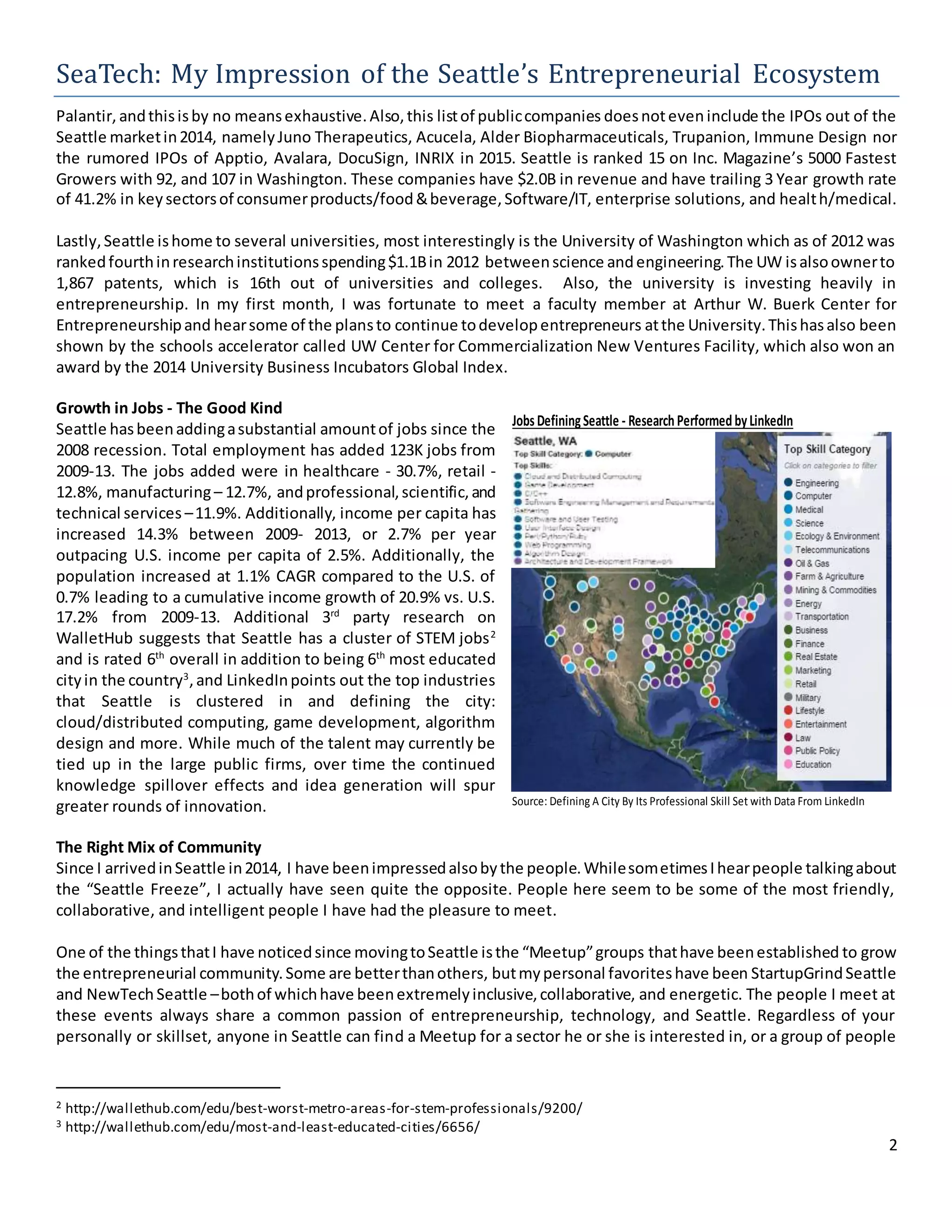 Seattle Venture Capital Ecosystem | DOCX