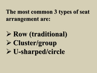 Seating arrangement | PPTX | Secondary Education | Education