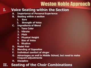 Seating, Placement, and Vital Colors | PPT