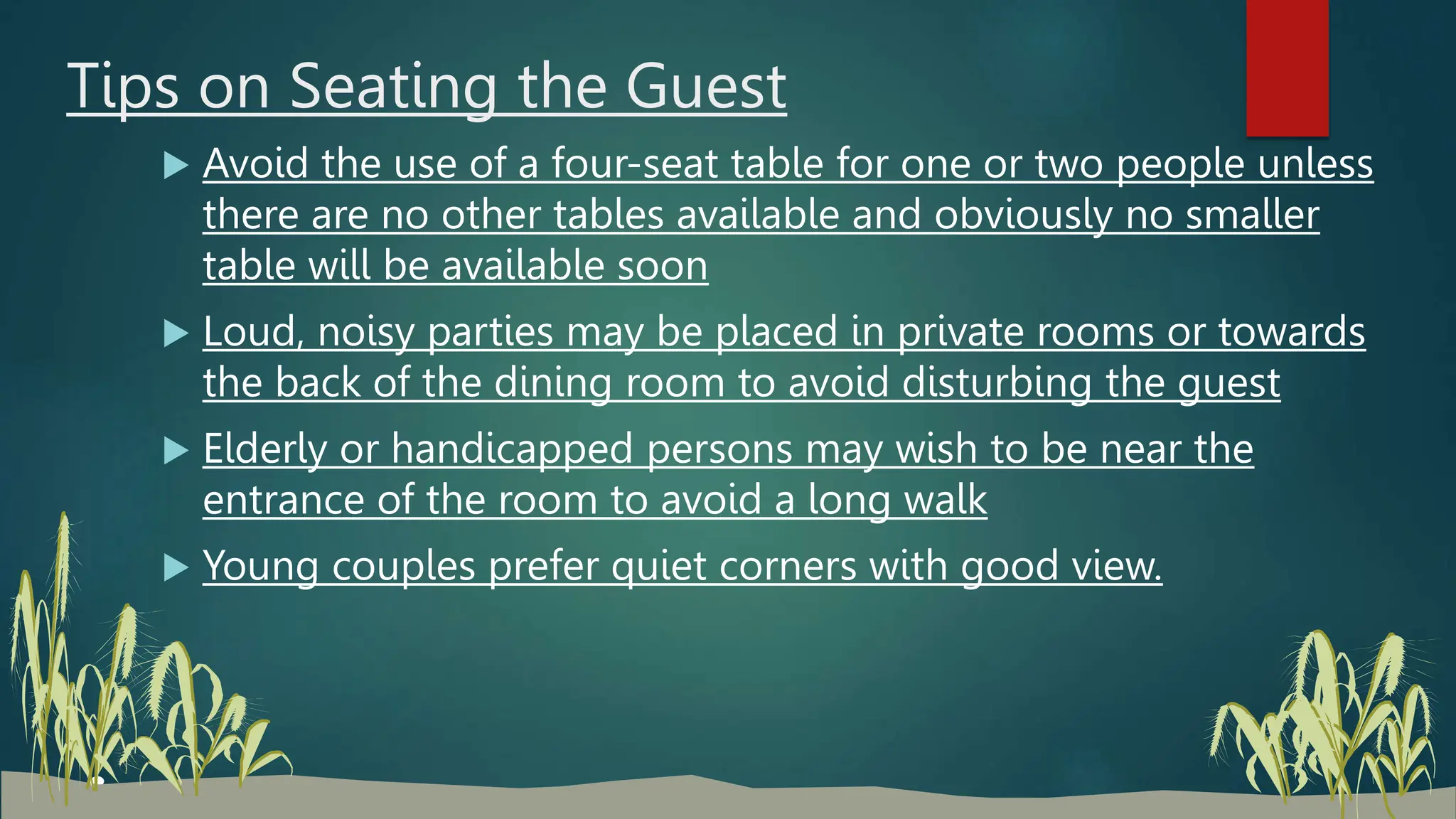 Seating the Guest Module 2 Week 3 & 4.pptx