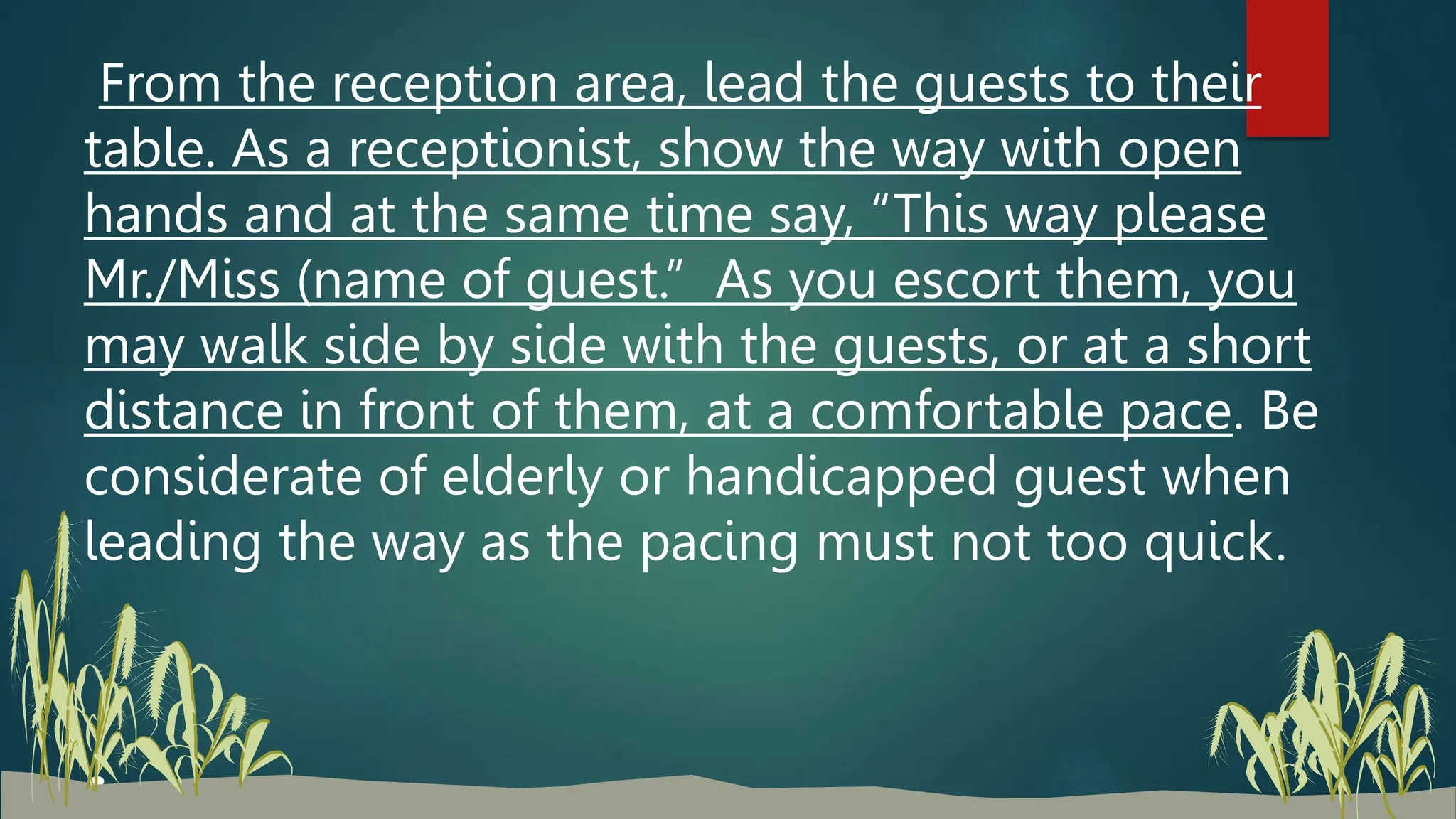 Seating the Guest Module 2 Week 3 & 4.pptx