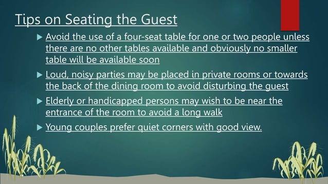 Seating the Guest Module 2 Week 3 & 4.pptx