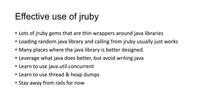 Seattlerb Why Jruby Pptx Programming Languages Computing