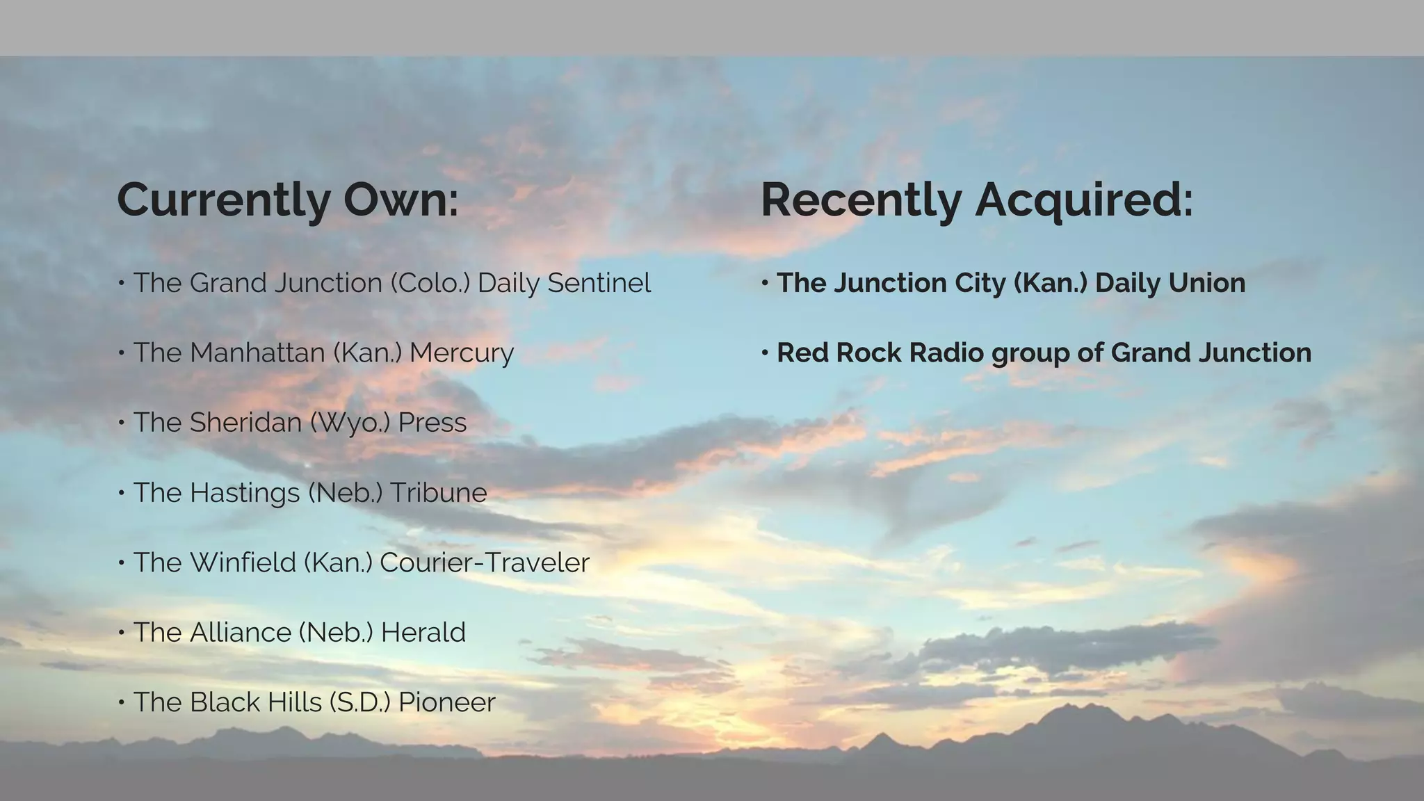 The Independent Media Company: Today/Tomorrow – Seaton Publishing | PPT