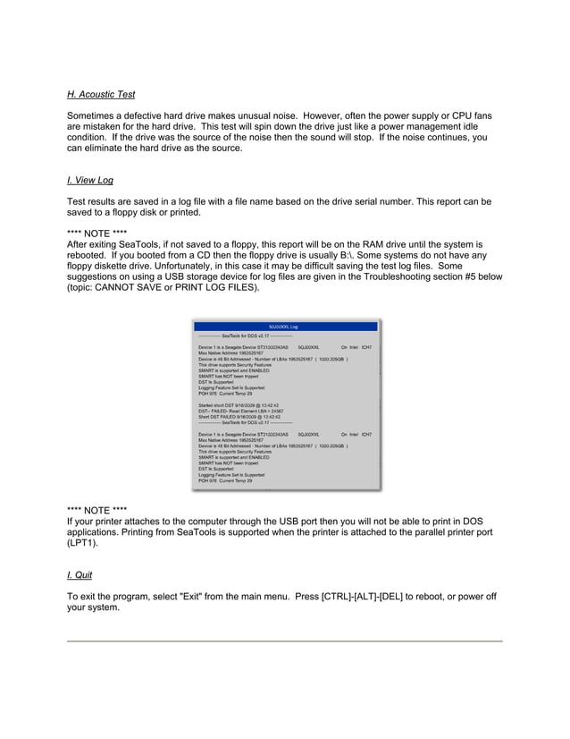 Seatools dos-guide | PDF