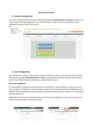 Seat reservation setup and configuration | PDF