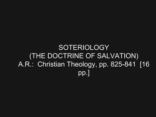 Seats SOM-TOPC-08 Soteriology | PPT