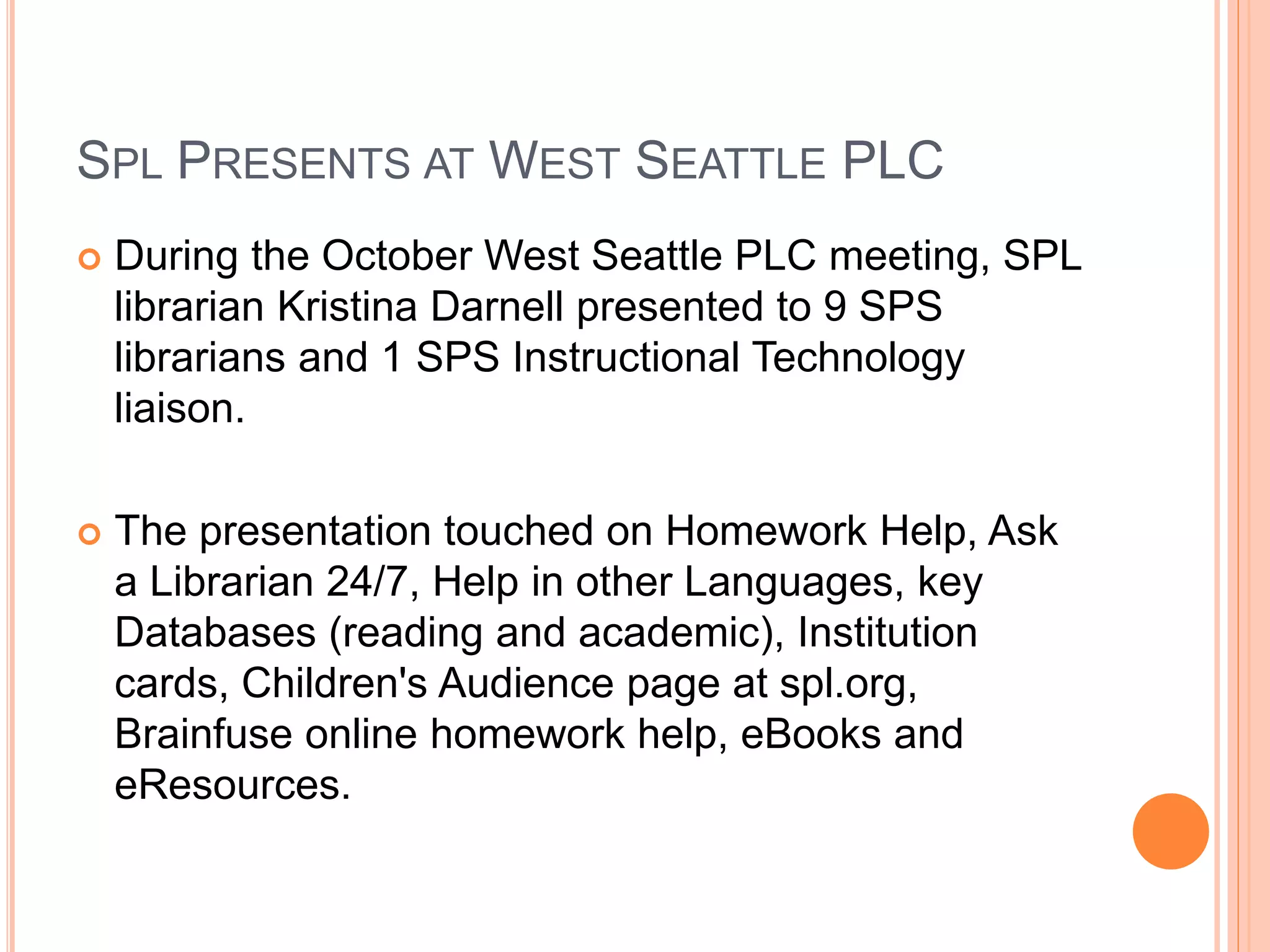 Seattle Public Schools and Seattle Public Library | PPTX