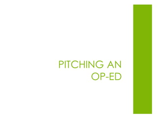 Op-ed writing and pitching for college students | PDF