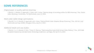 Seattle Video Tech Meetup August 2019: Optimal Multi-codec Streaming | PPT