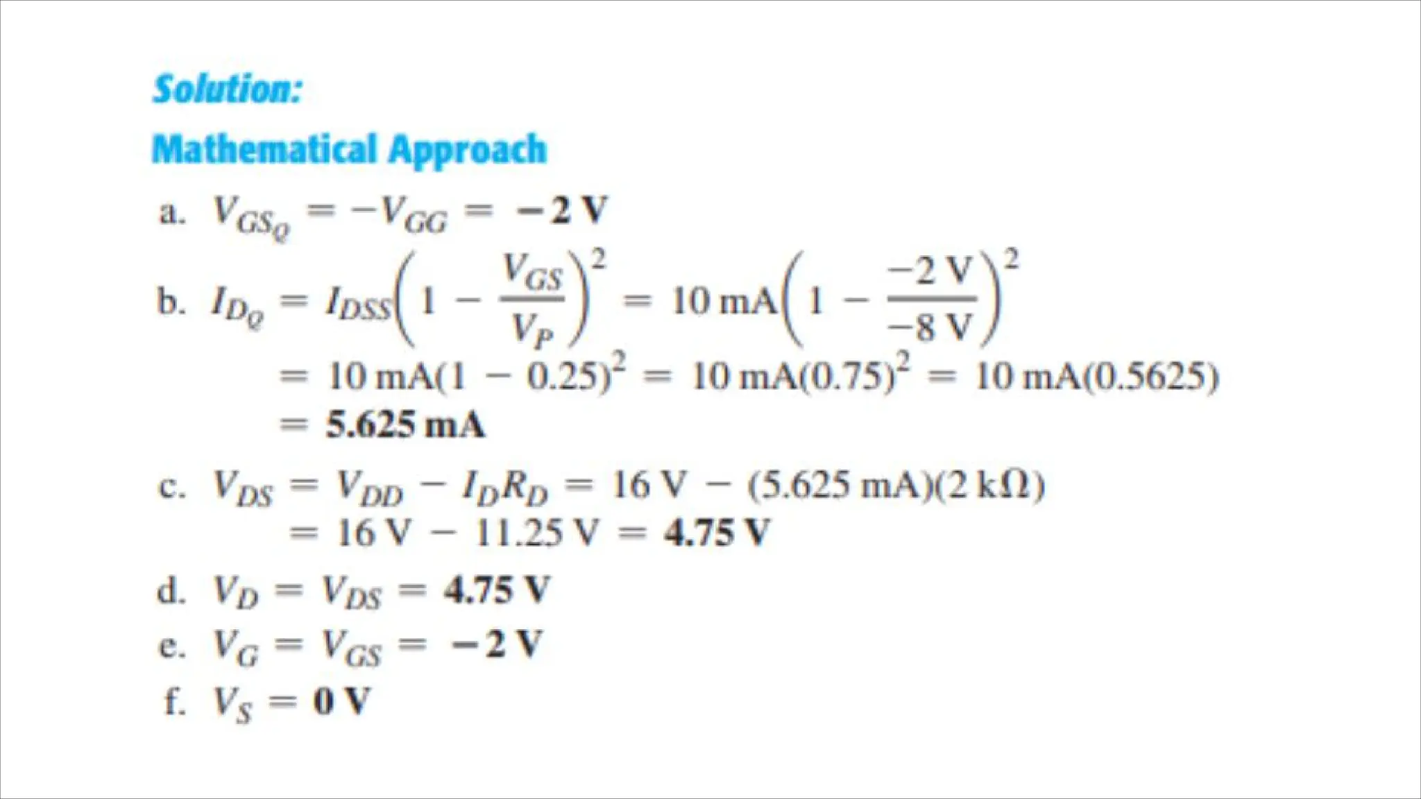 Field Effect Transistor Fixed Bias Configuration Ppt