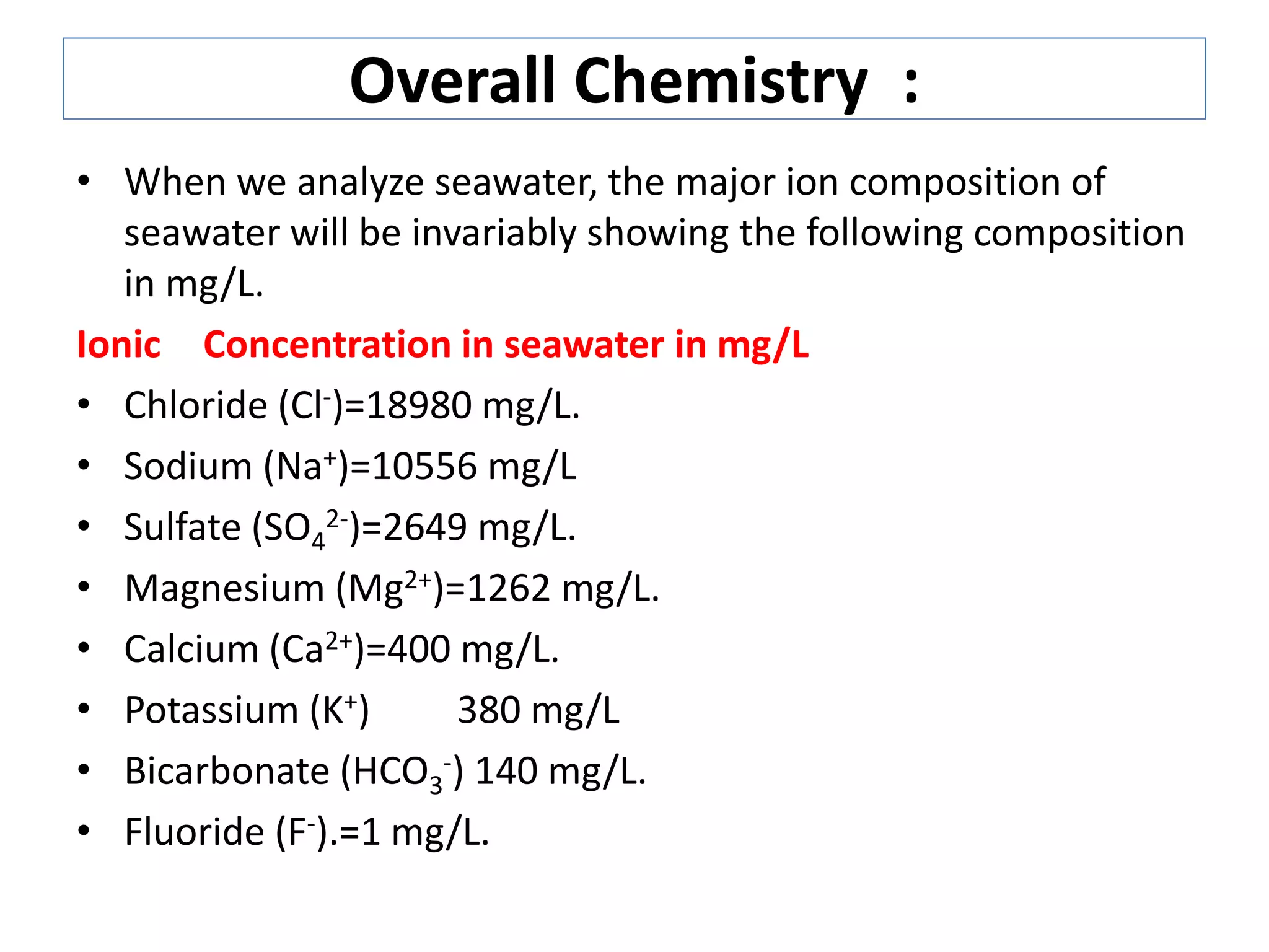 Seawater and its properties | PDF