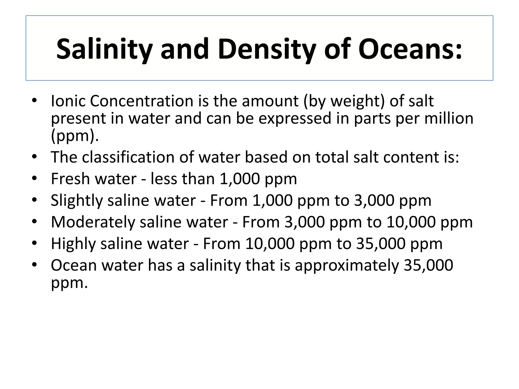 Seawater and its properties | PDF