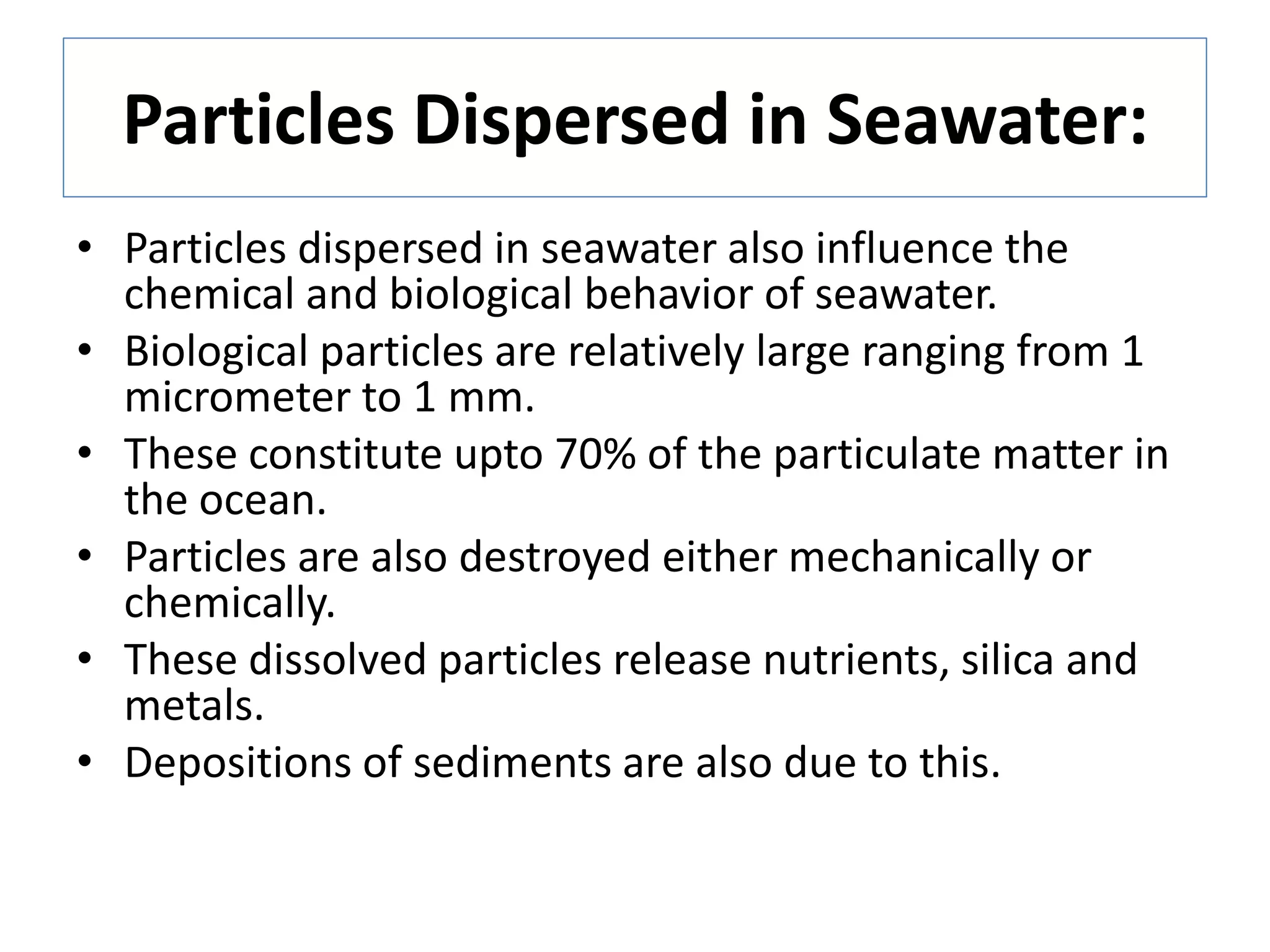 Seawater and its properties | PDF