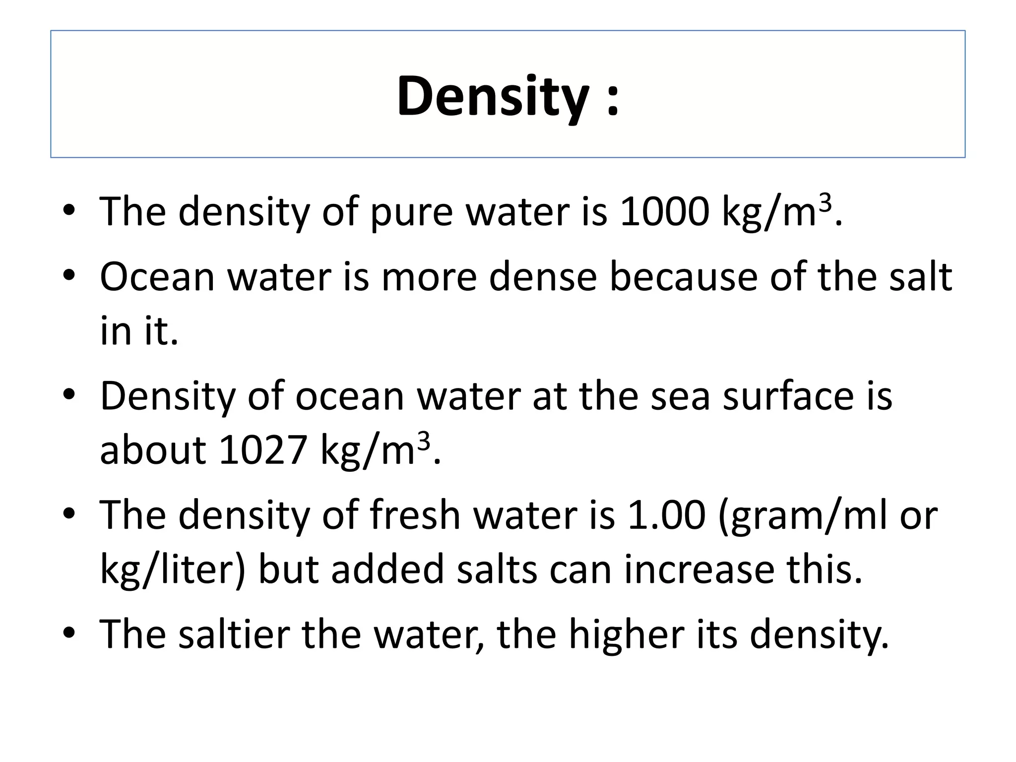 Seawater and its properties | PDF