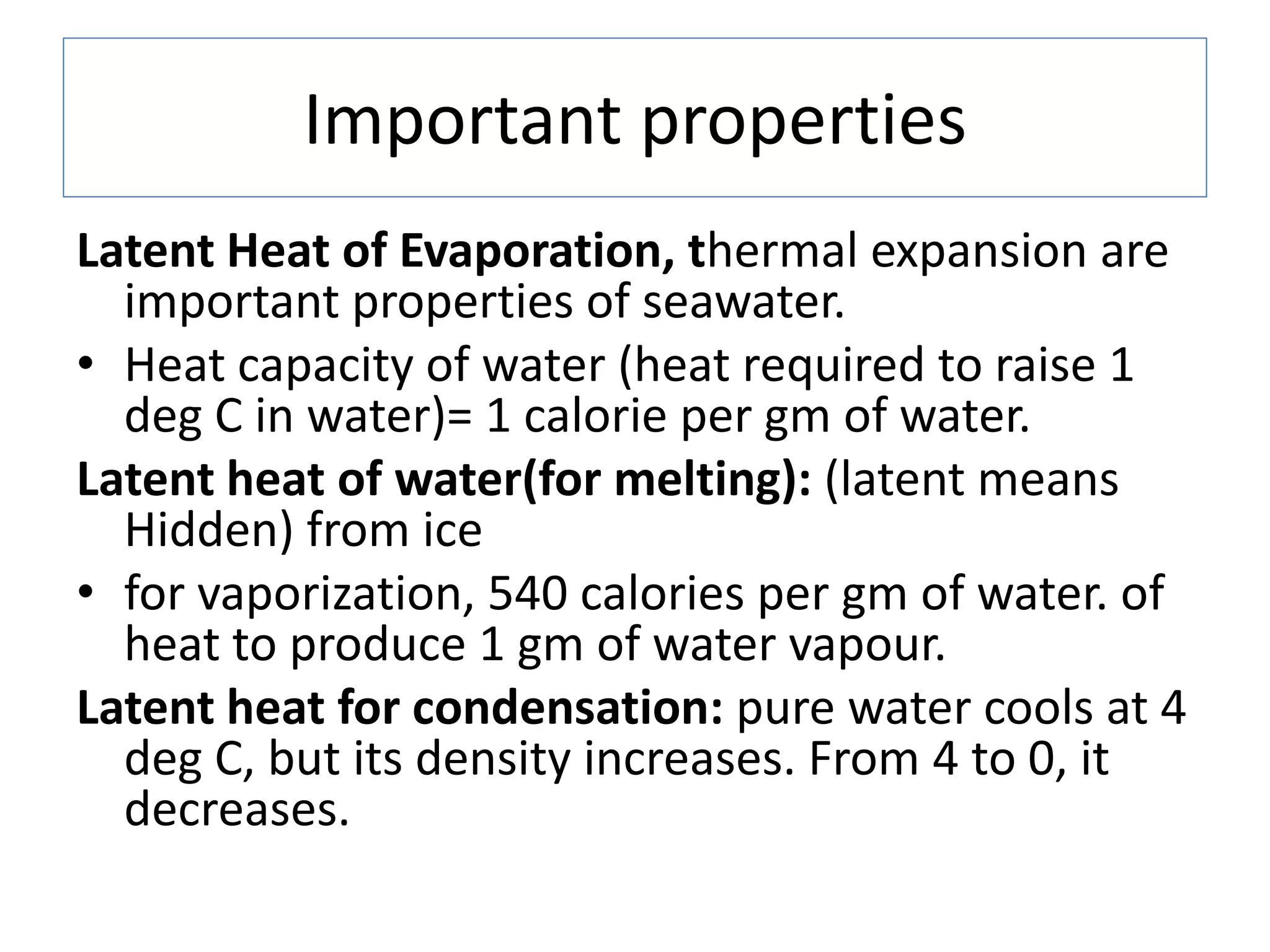Seawater and its properties | PDF