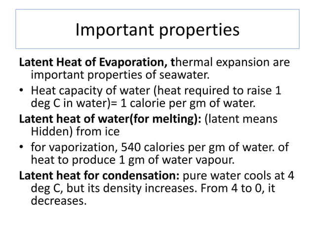Seawater and its properties | PDF