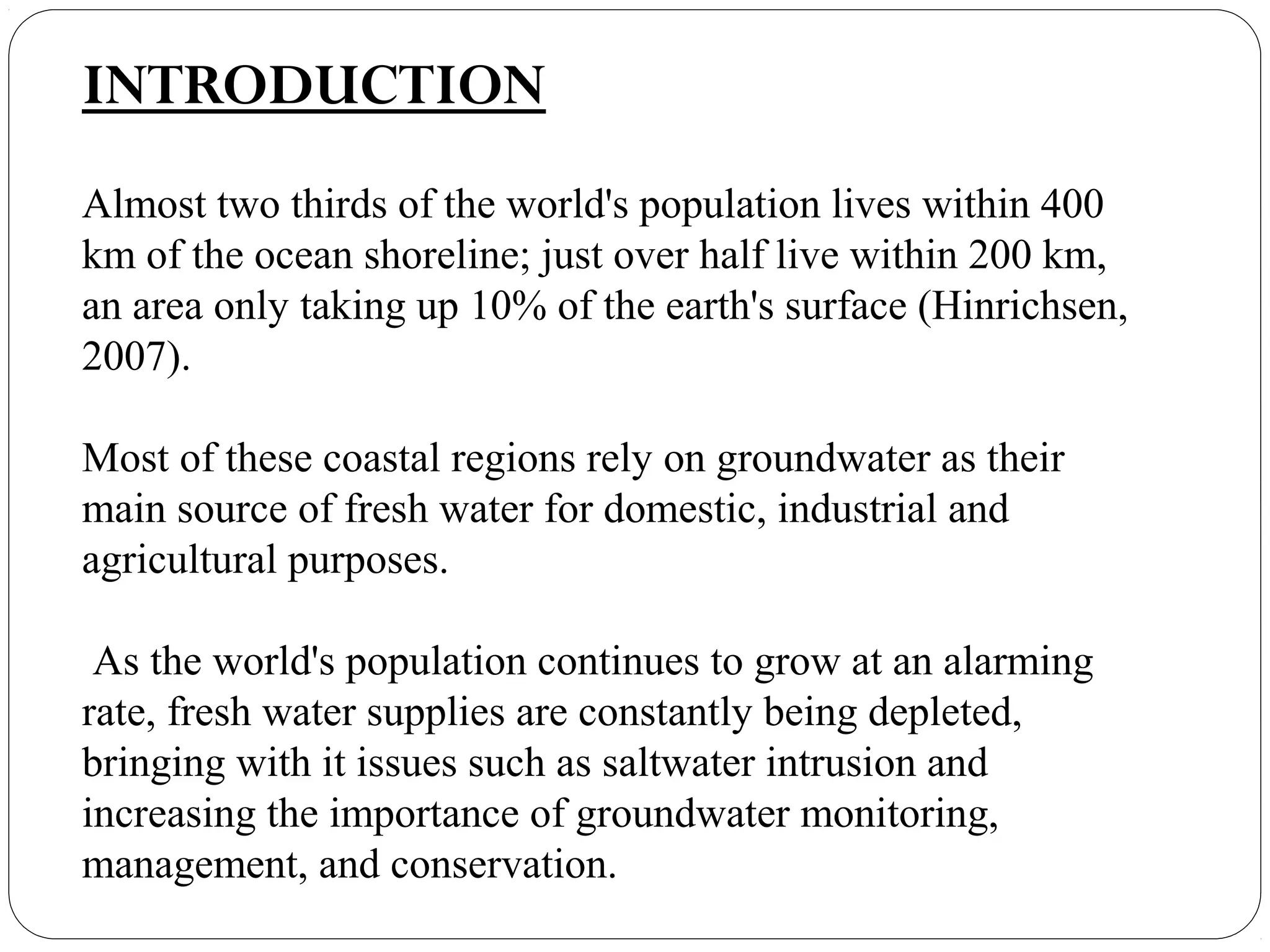 Sea water intrusion | PPT