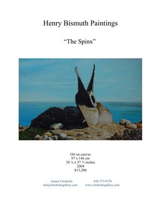 Sea Series by Henry Bismuth, Courtesy of Chisholm Gallery | PPT ...