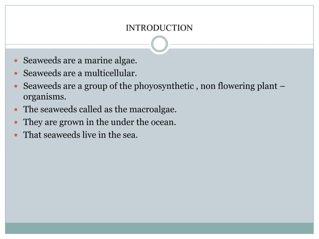 Seaweed Introduction/ Types and its Biotechnological Applications ...