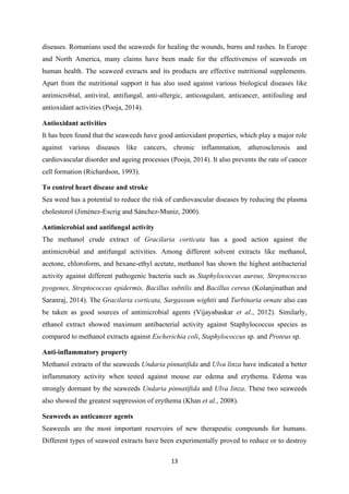 SEAWEED AND ITS POTENTIAL USES: A SHORT REVIEW | PDF