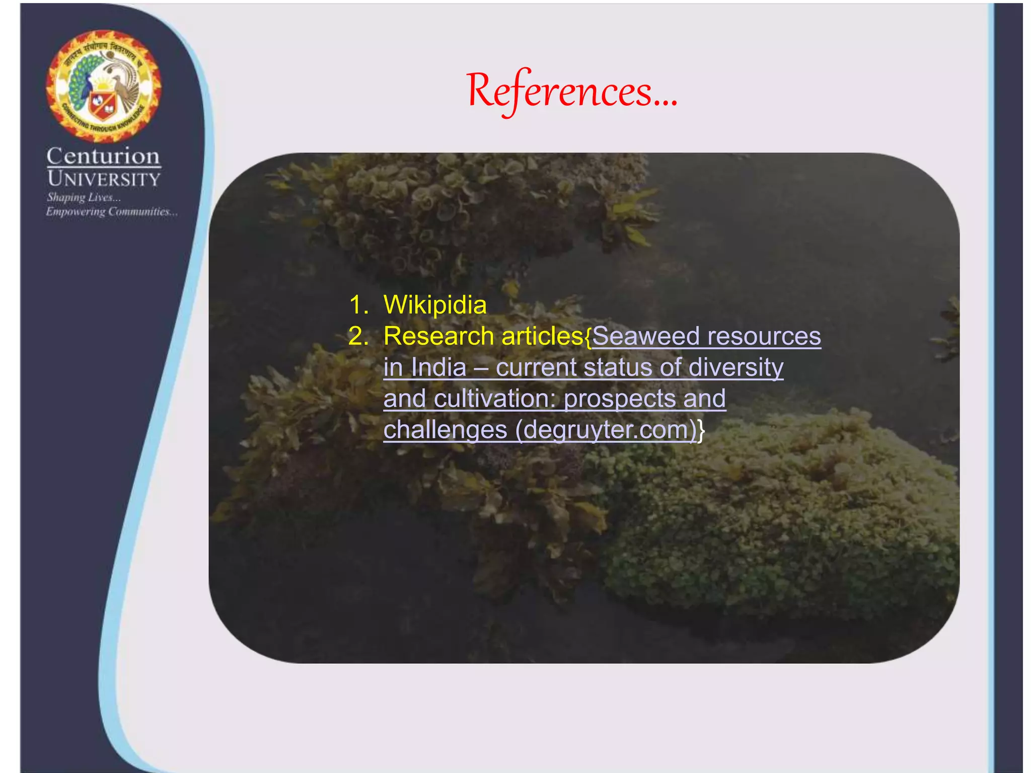 Seaweeds cultivation and utilization | PPTX