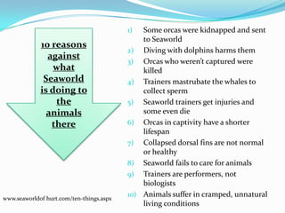 Seaworld Cruelty Presentation | PPTX