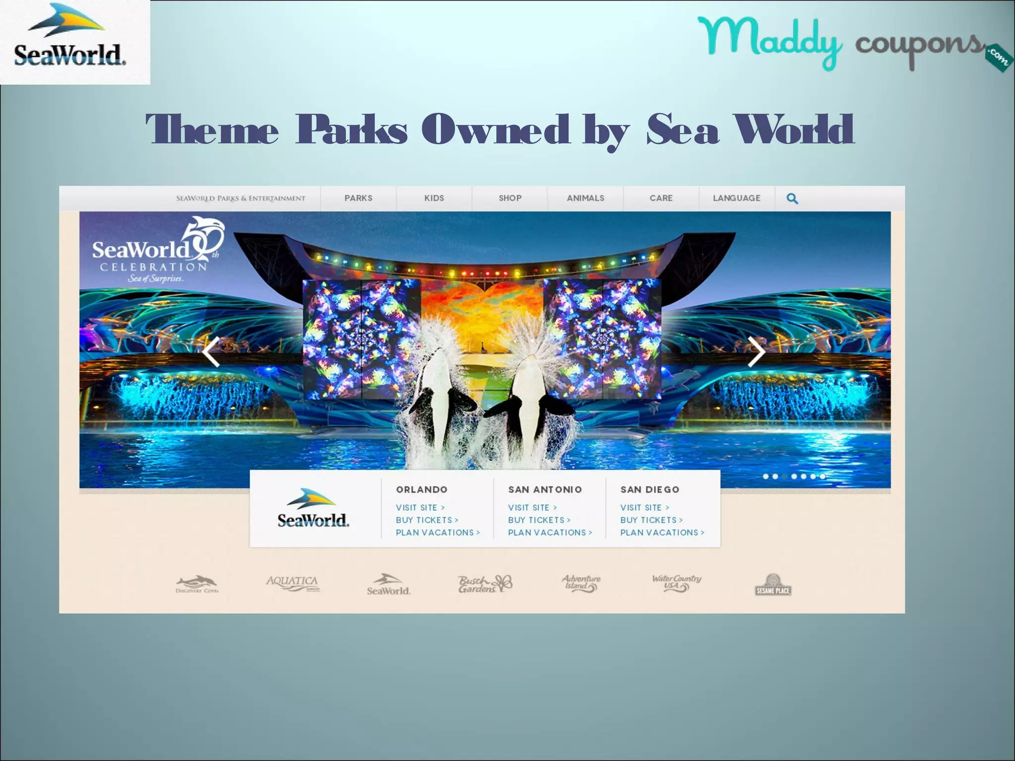 Sea world ppt | PPT | Coupons and Discounts | Shopping
