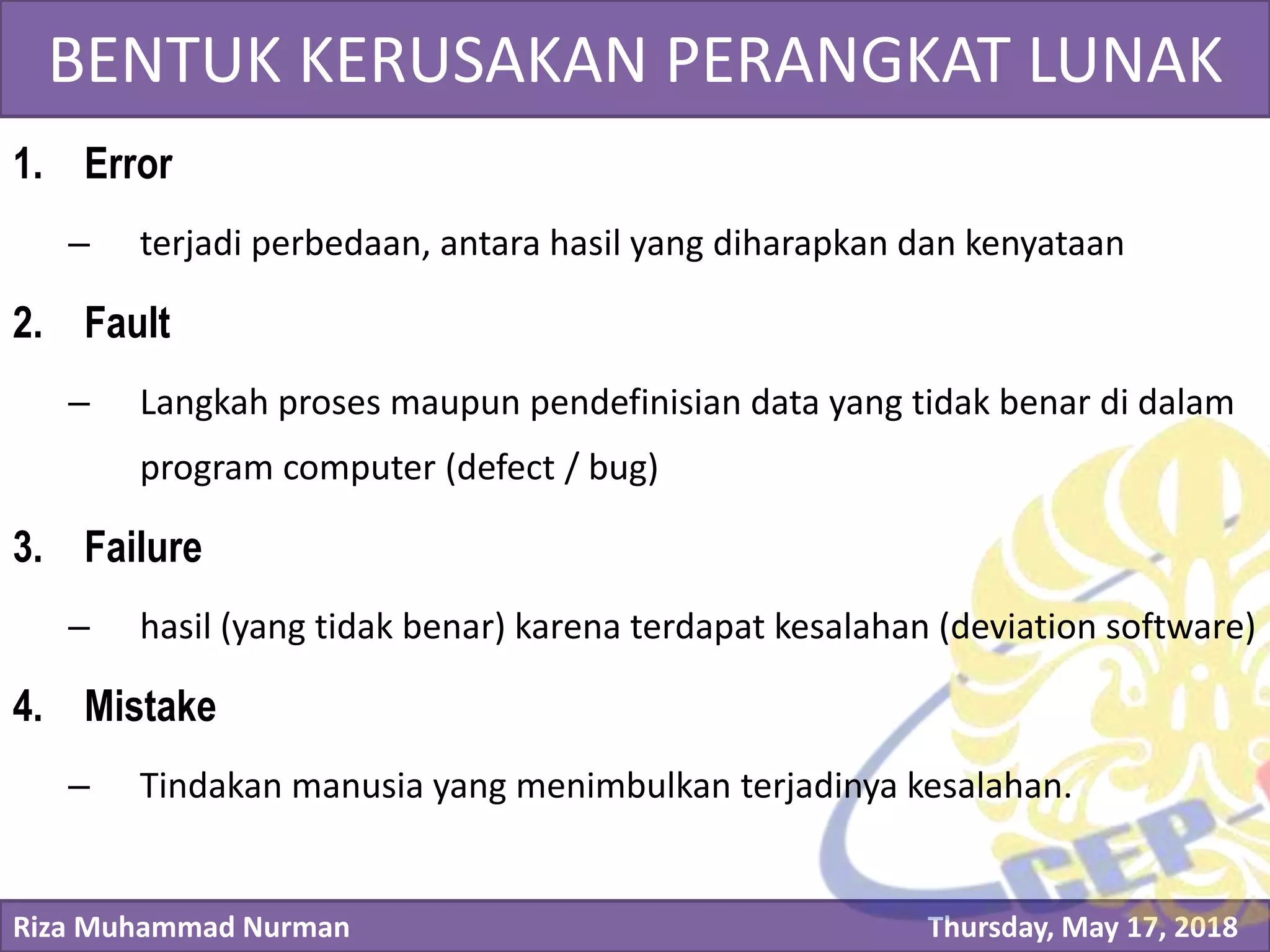 SE - Chapter 6 Tim dan Kualitas Perangkat Lunak | PPTX