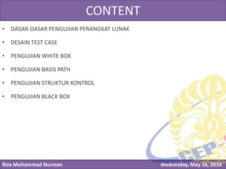 SE - Chapter 7 Teknik Pengujian Perangkat Lunak | PPTX