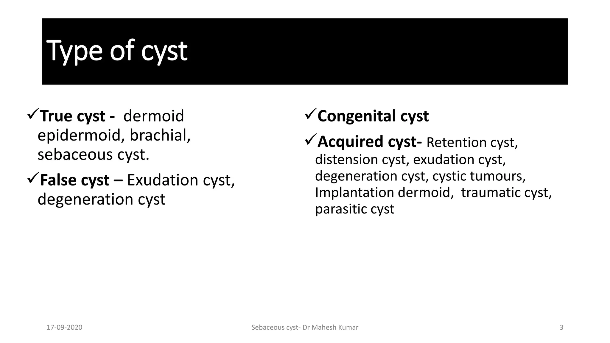 Sebaceous cyst dr mahesh 17-09-2020 | PDF