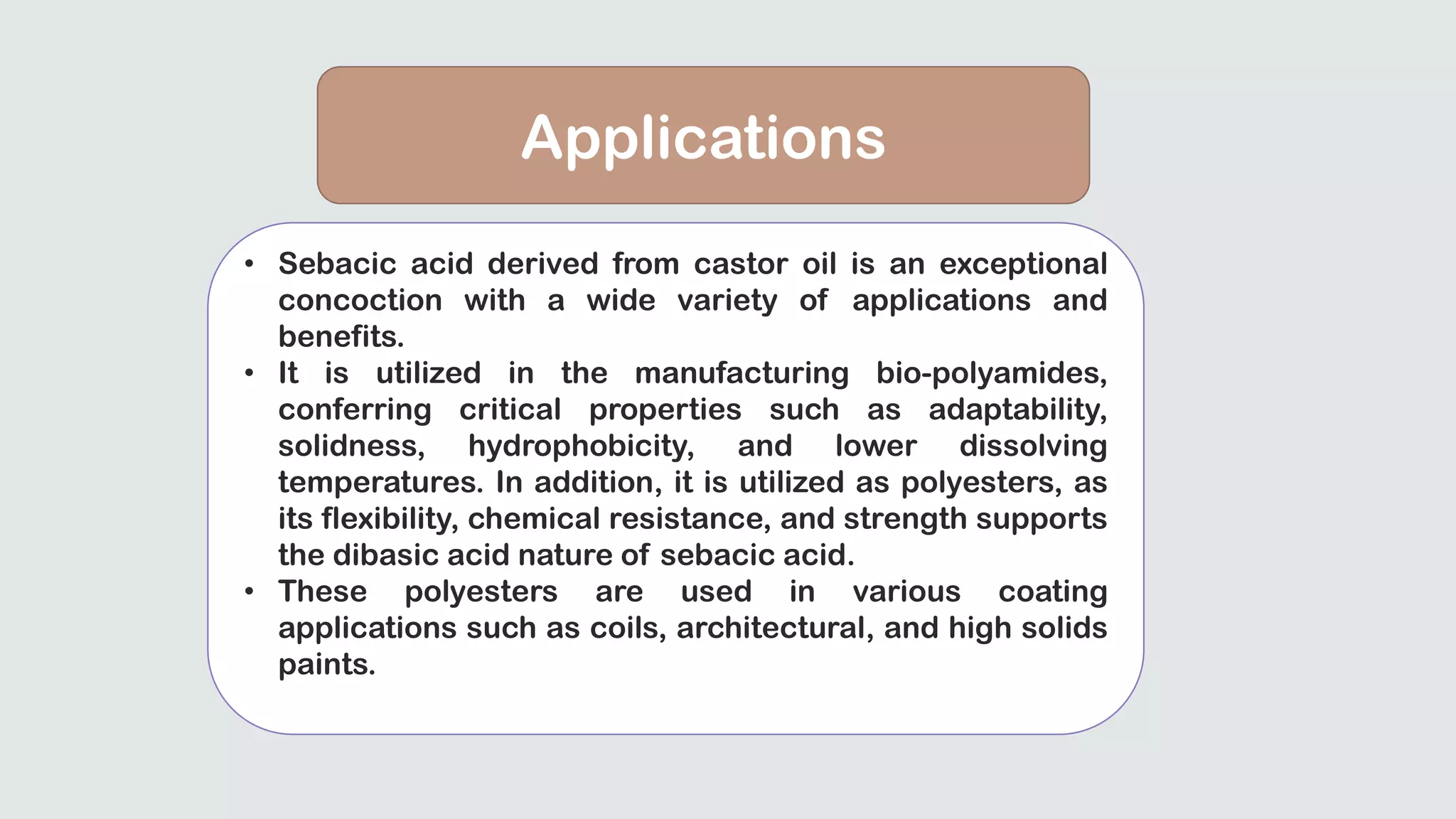 Sebacic acid - database | PPT
