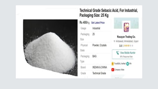 Sebacic acid - database | PPT