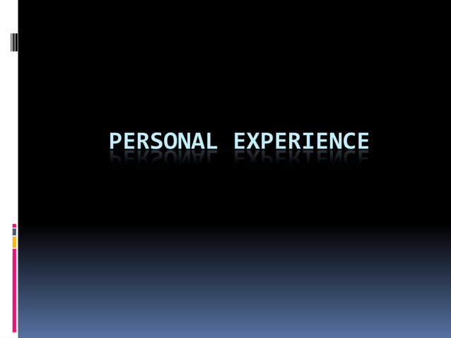 Personal Experience Sebastian altamirano-pe | PPT
