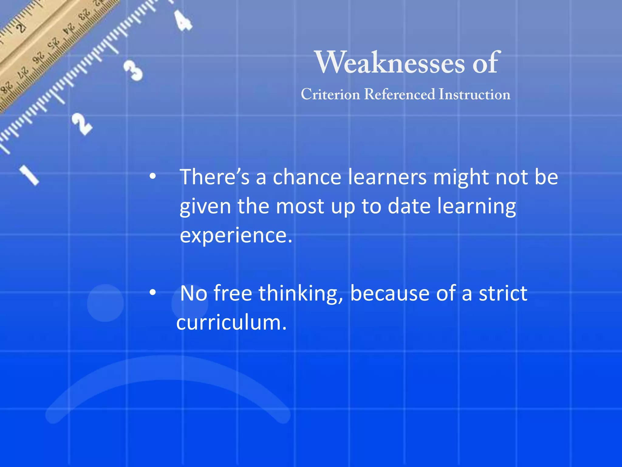 Sebastian pena criterion referenced instruction_and_addie_model | PPT