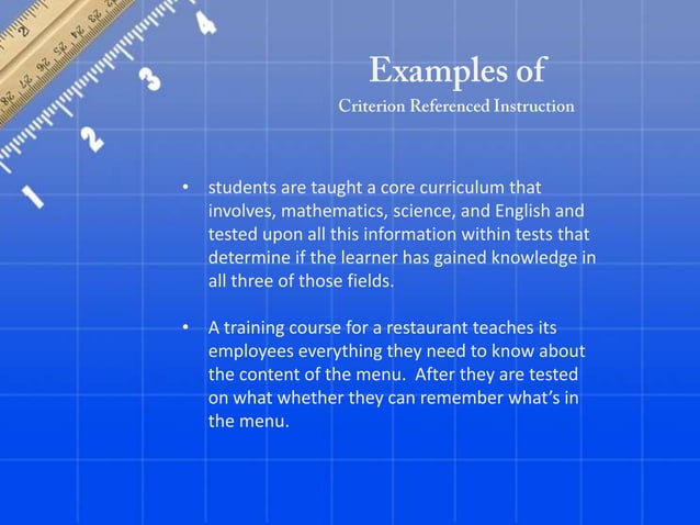 Sebastian pena criterion referenced instruction_and_addie_model | PPT