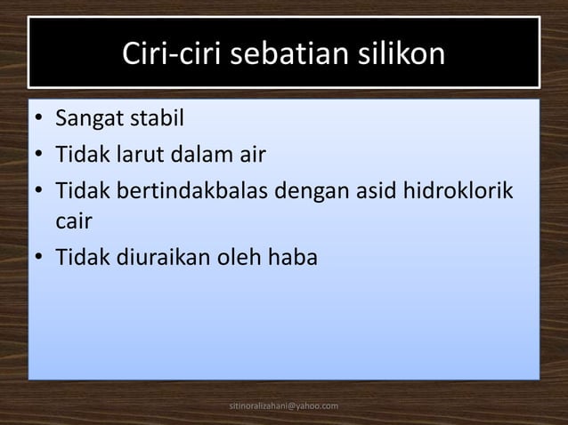 Sebatian silikon | PPTX