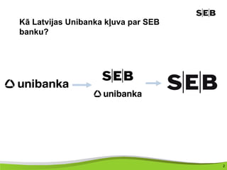 Internal Communication 2009 / 3rd place / SEB Unibanka Rebranding to ...