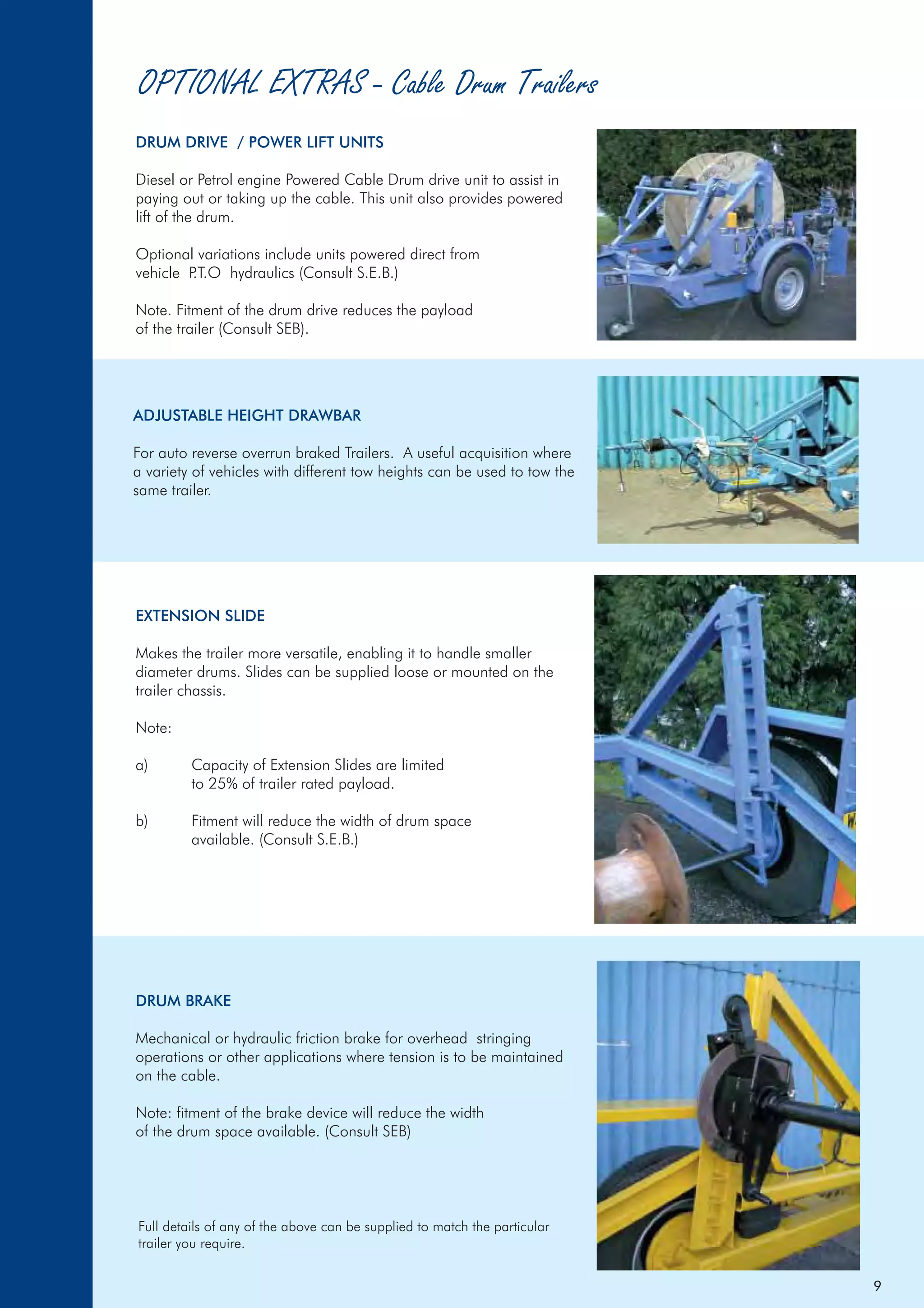 SEB - Cable Pulling & Cable Laying Equipment For Low & High Voltage ...