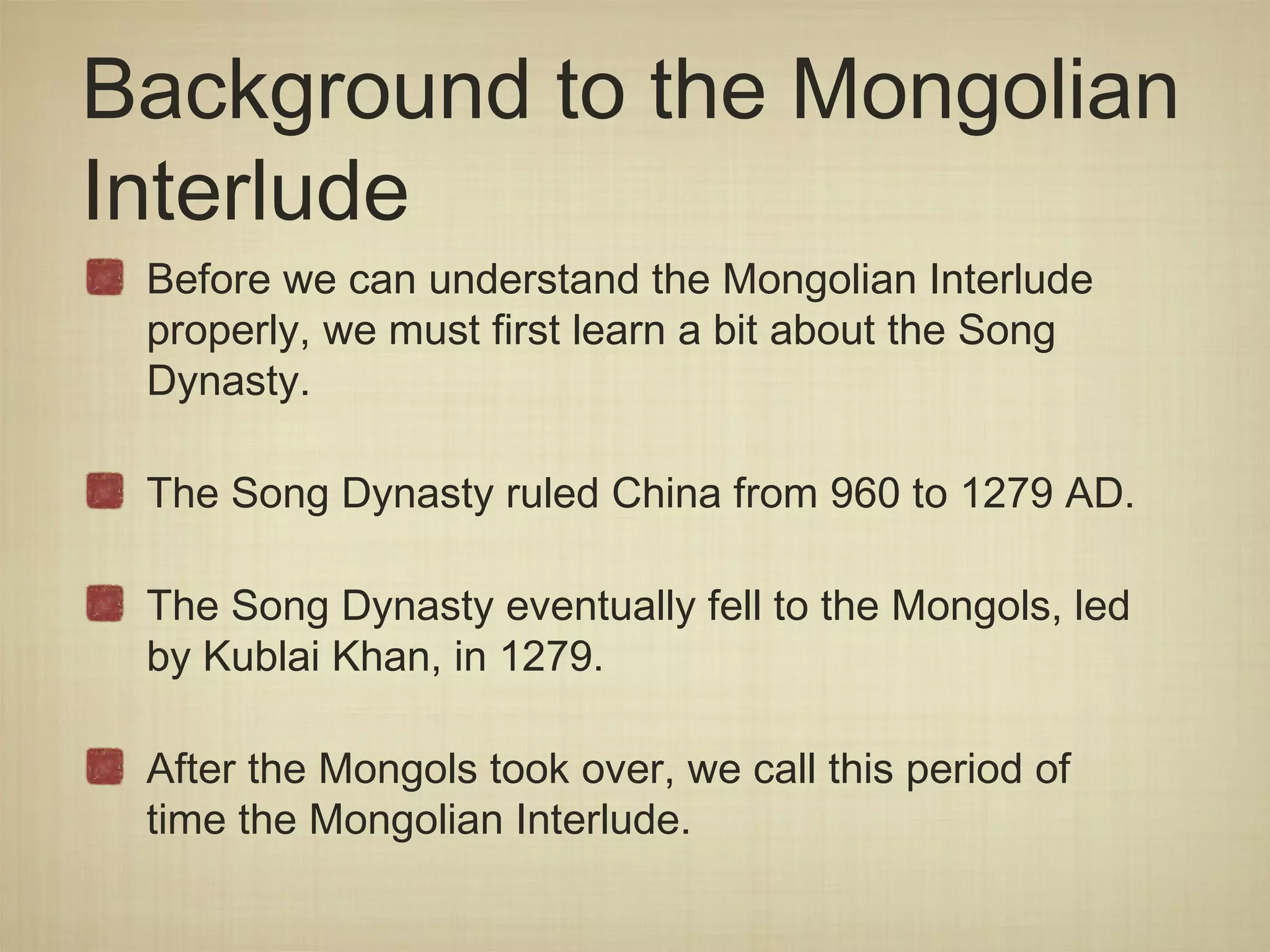The Mongolian Interlude | PPT