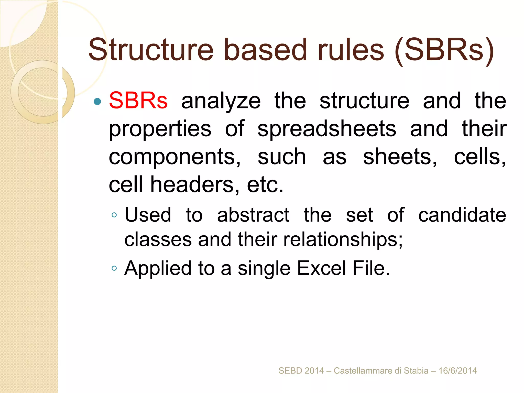 Reverse Engineering of Data Models from Legacy Spreadsheets-Based Systems: An Industrial Case ...