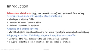 [SEBD2020] OLAP Querying of Document Stores in the Presence of Schema ...