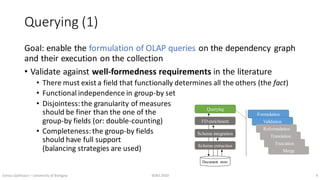 [SEBD2020] OLAP Querying of Document Stores in the Presence of Schema Variety | PDF