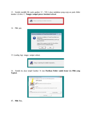 Sebelum menginstall vb6 pada windows 7 | PDF