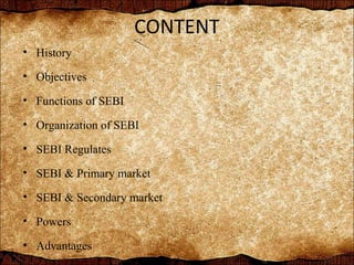 Security and exchnge board of India limited | PPT