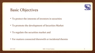 SEBI - Security Exchange Board of India | PDF